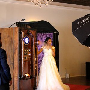 Our Vintage Steampunk Wedding Time Machine Photo Booth Rental