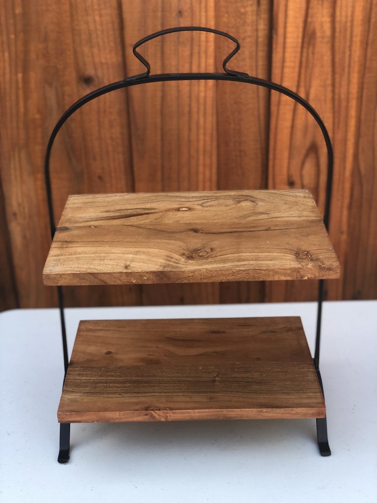 Rectangle Wooden 2 Tier Stand - Eventlyst